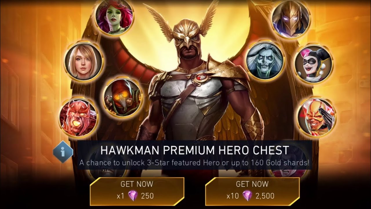 Hawkman Premium Hero Chest Opening | Injustice 2 Mobile - YouTube