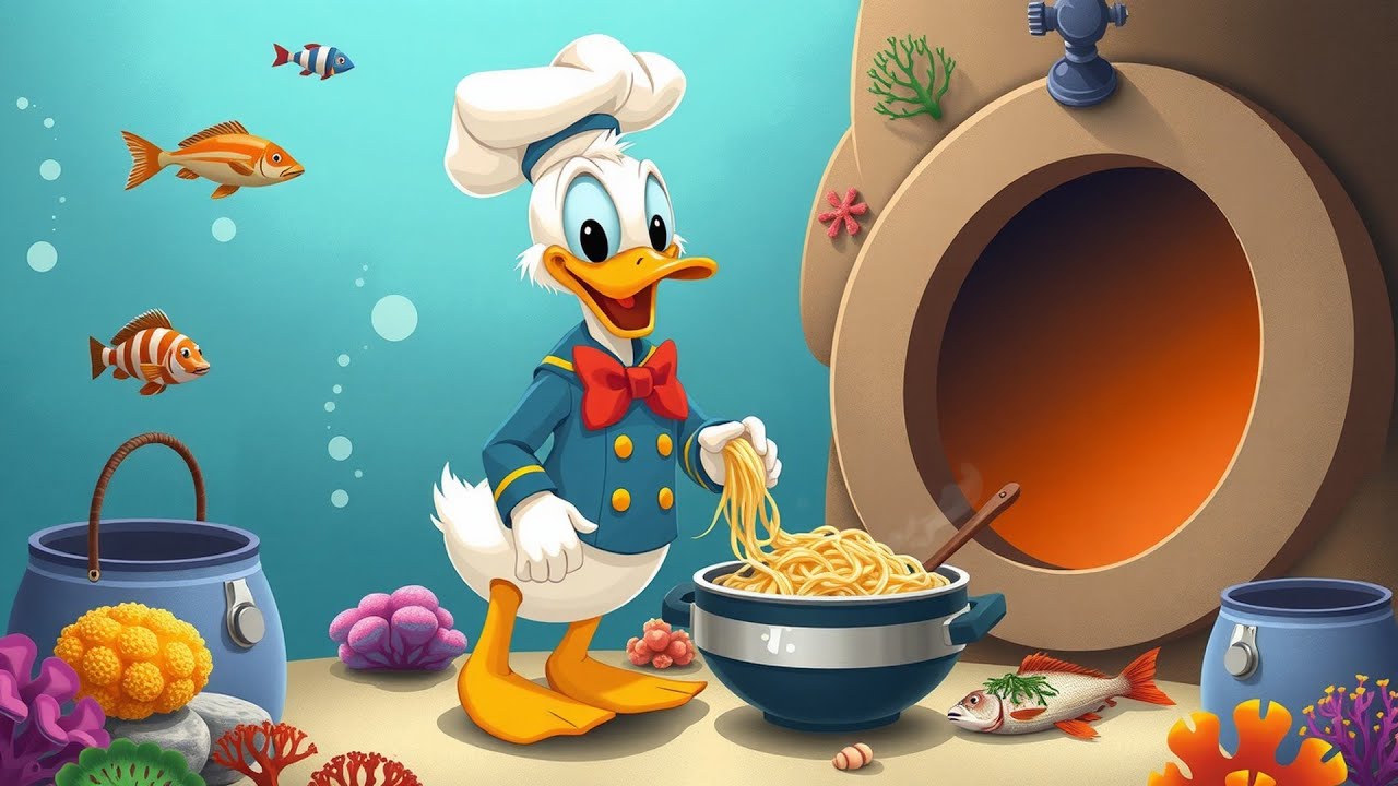 Donald Duck's Underwater Cooking Challenge - YouTube
