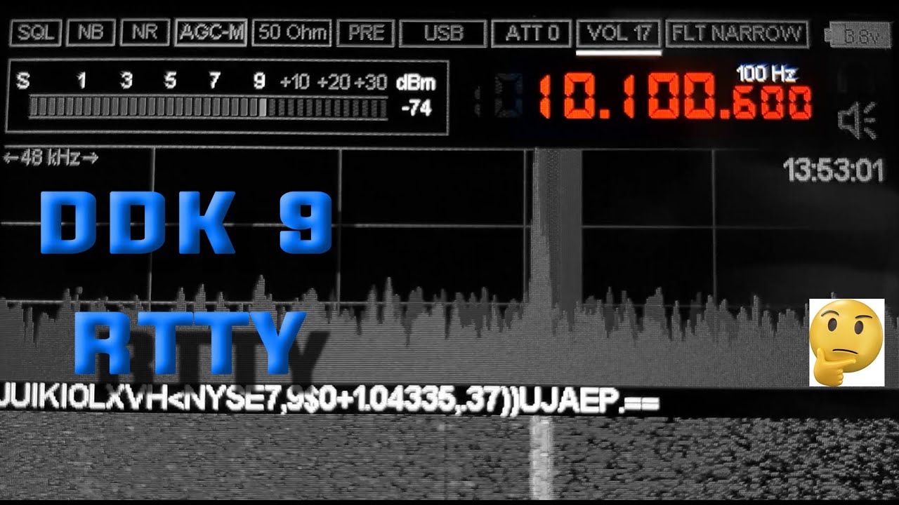 DDK 9 in RTTY mode -- 10100.6 kHz - YouTube