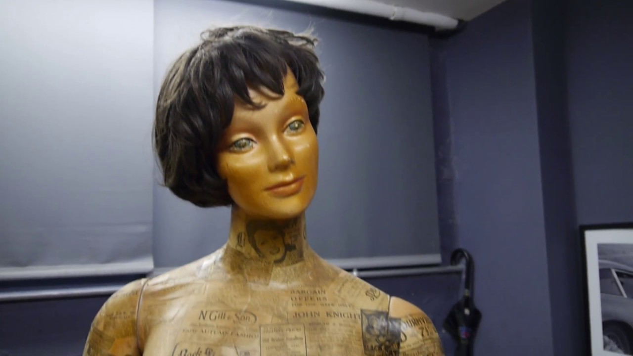 Antique Vintage Female Full Size Mannequin Covered in Newspaper ...