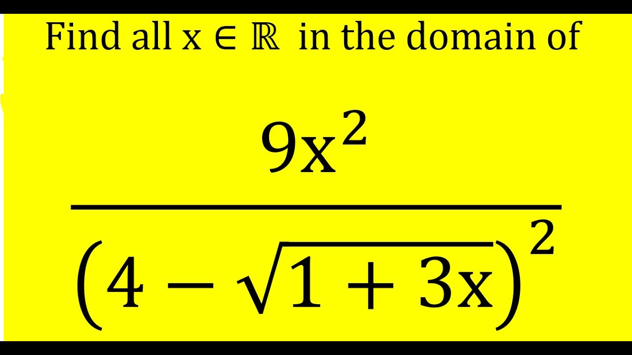 Determine All Real Numbers In The Domain Of The Function 9x 2 4 Sqrt determine-all-real-numbers-in-the-domain-of-the-function-9x-2-4-sqrt