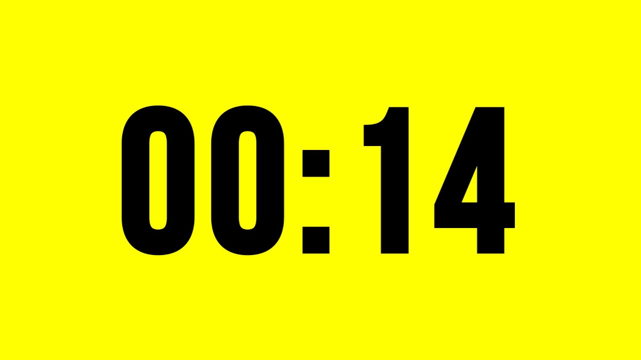 14 Second Timer Countdown No Music With Alarm - YouTube