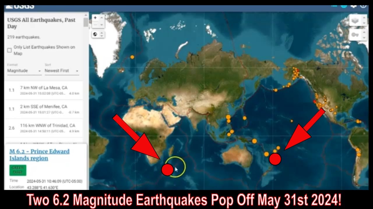 Two 6.2 Magnitude Earthquakes Pop Off May 31st 2024! - YouTube