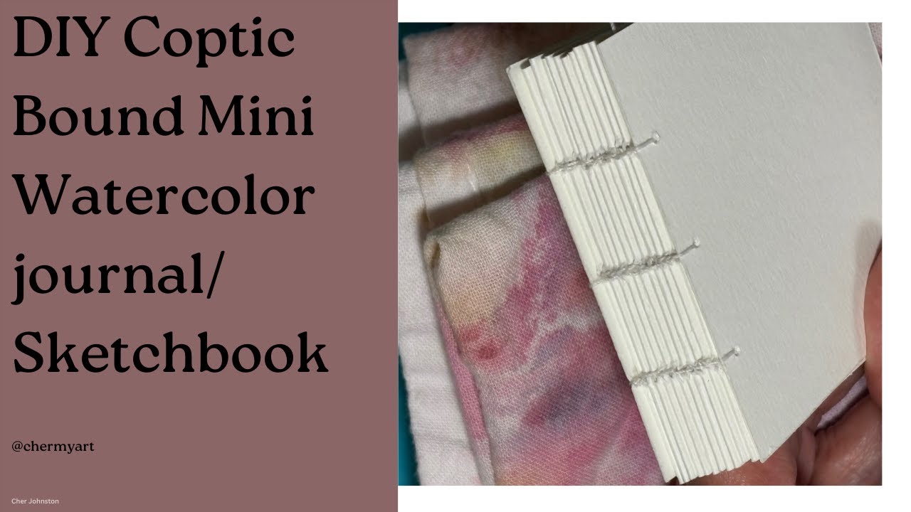 🌿 DIY Coptic Bound Mini Watercolor Sketchbook | Handmade Journal for Watercolor & Mixed Media 🎨 ...