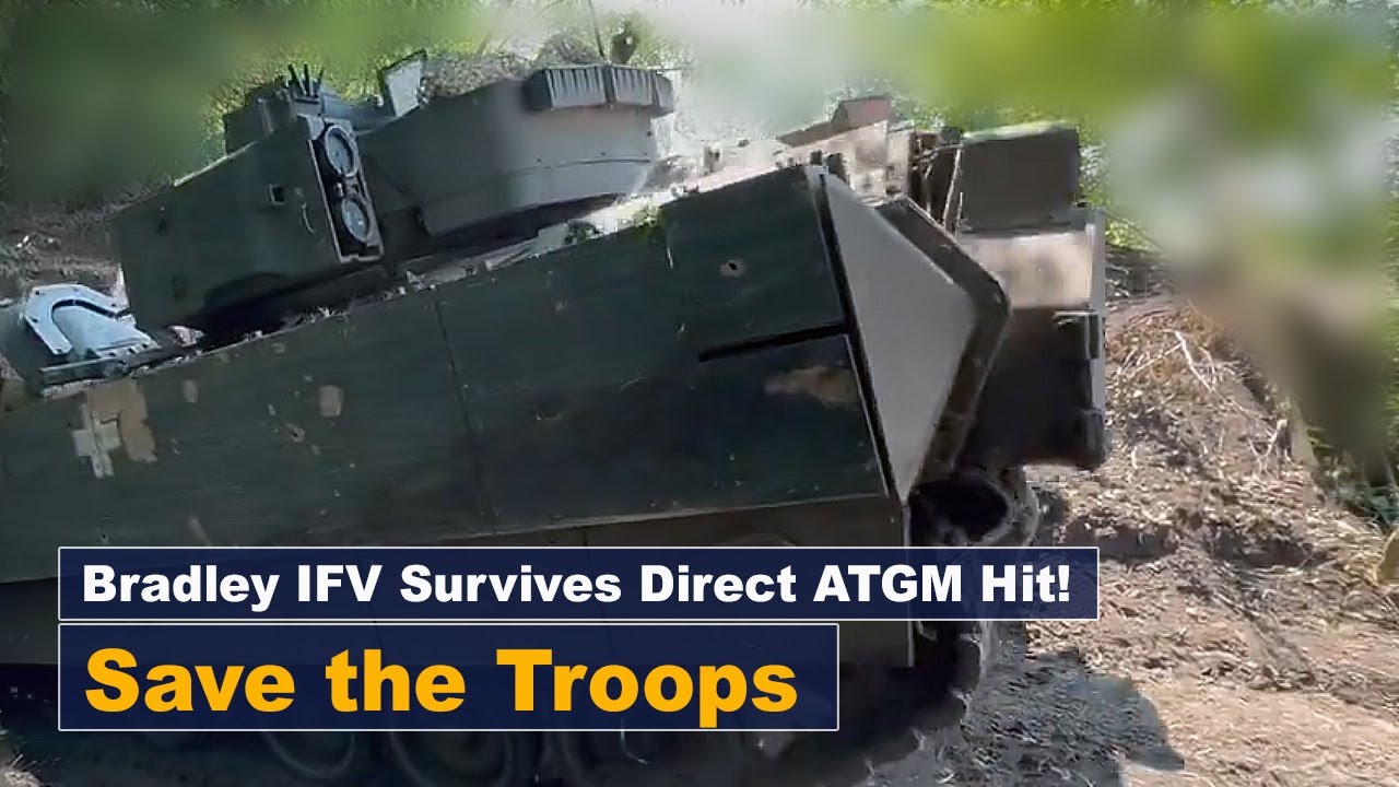 Bradley IFV Survives Direct ATGM Hit! - YouTube