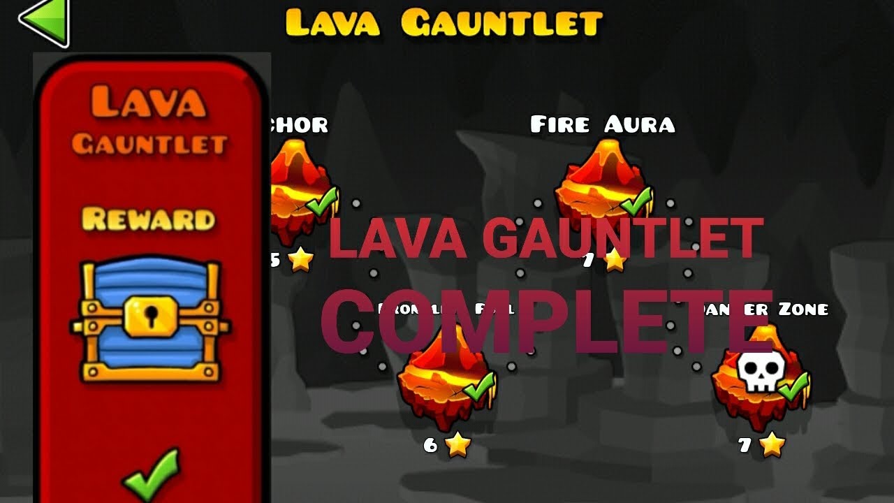 Lava Gauntlet complete! | Geometry dash - YouTube
