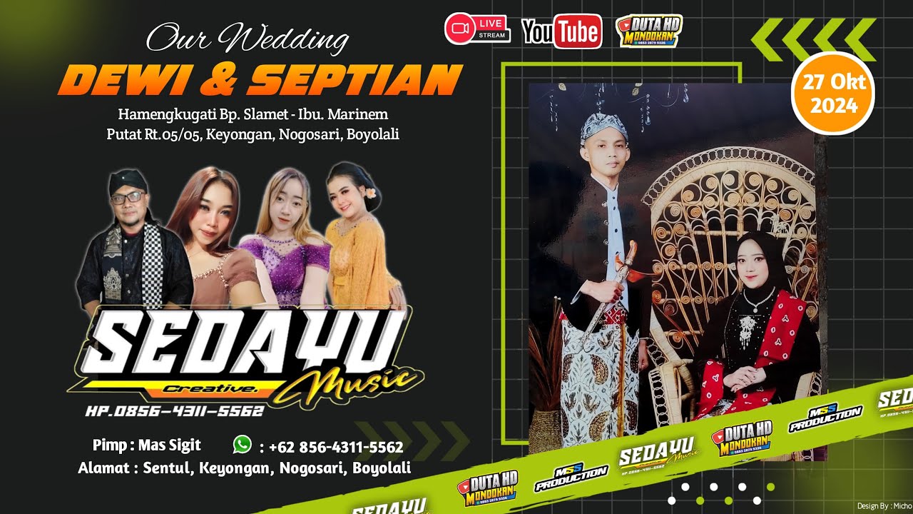 Live SEDAYU MUSIC//MSS AUDIO//DUTA HD MONDOKAN Putat Keyongan Nogosari ...