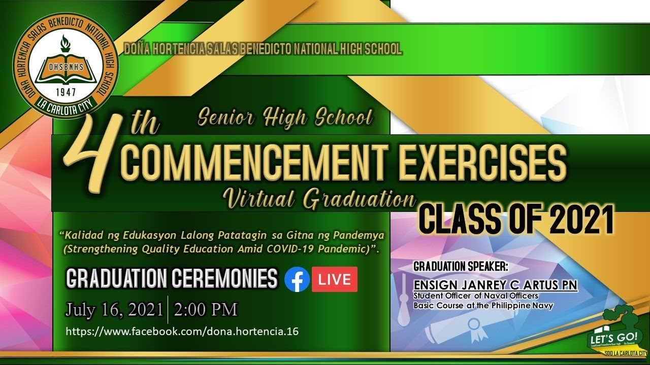 DHSBNHS-SHS 4th Commencement Exercises Virtual Graduation (July 16 ...
