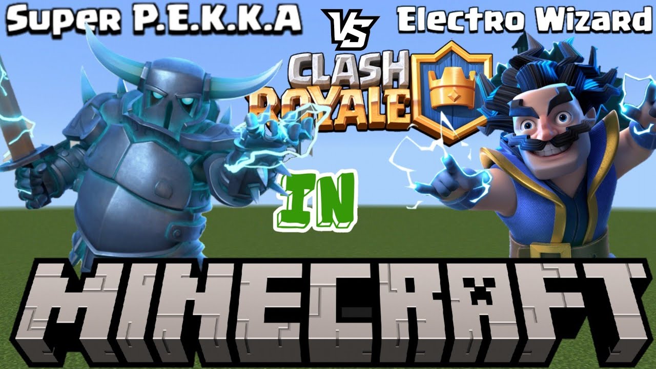 clash royale in minecraft super p.e.k.k.a vs electro wizard #minecraft# ...