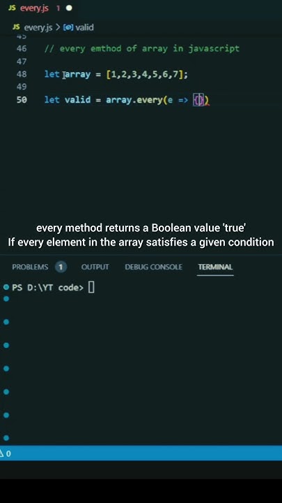 Javascript Array every method #shorts #javascript #array #sto # ...