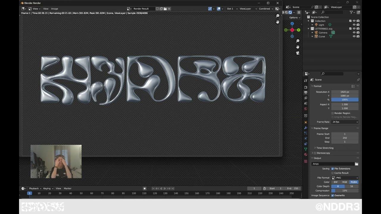 TEXTO METALIZADO con BLENDER [Chrome Type Tutorial] | Principiante - YouTube