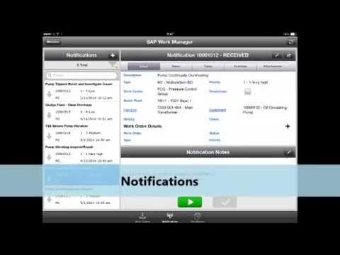 SAP Work Manager Screen Shots - YouTube