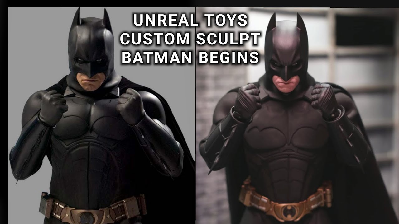 CUSTOM 1/6 BATMAN BEGINS HEAD SCULPT BY UNREAL TOYS - YouTube