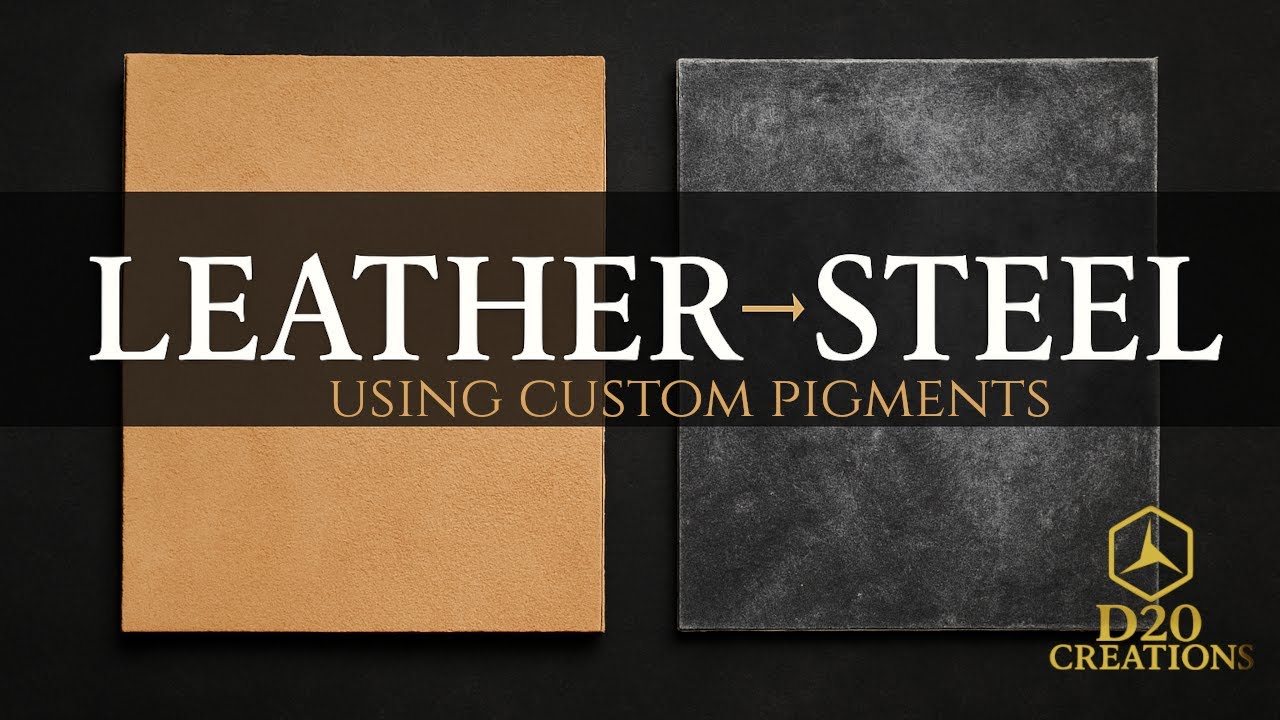 Turning Leather Into Metal (Pt 2: Using Custom Pigments) | Leathercraft ...
