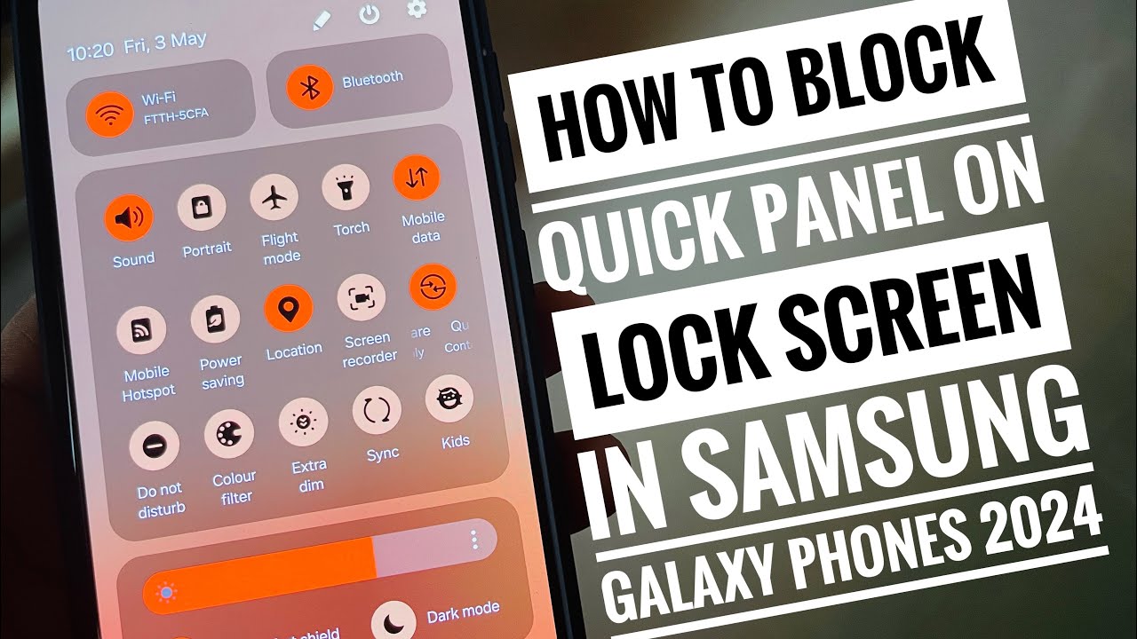 HOW TO BLOCK QUICK PANEL ON LOCK SCREEN IN SAMSUNG GALAXY PHONES 2024 ...