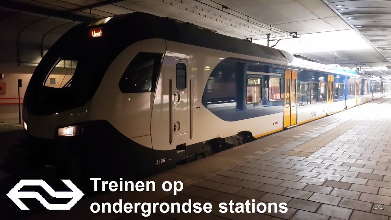 Treinen op alle ondergrondse stations in Nederland - YouTube