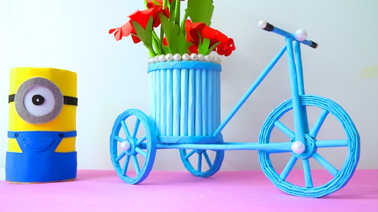How to Make a Bike a Cardboard Cup || Paper cup craft ideas - YouTube
