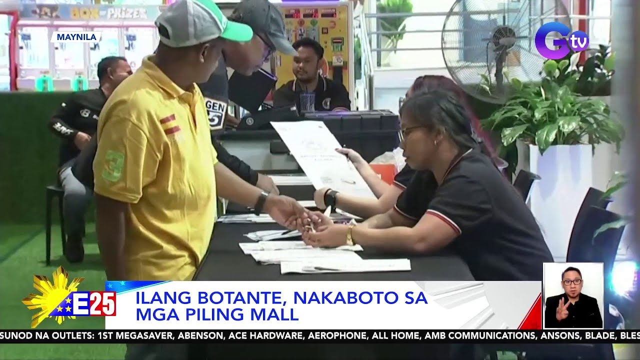 Ilang botante, nakaboto na sa mga piling mall | Eleksyon 2025 - YouTube