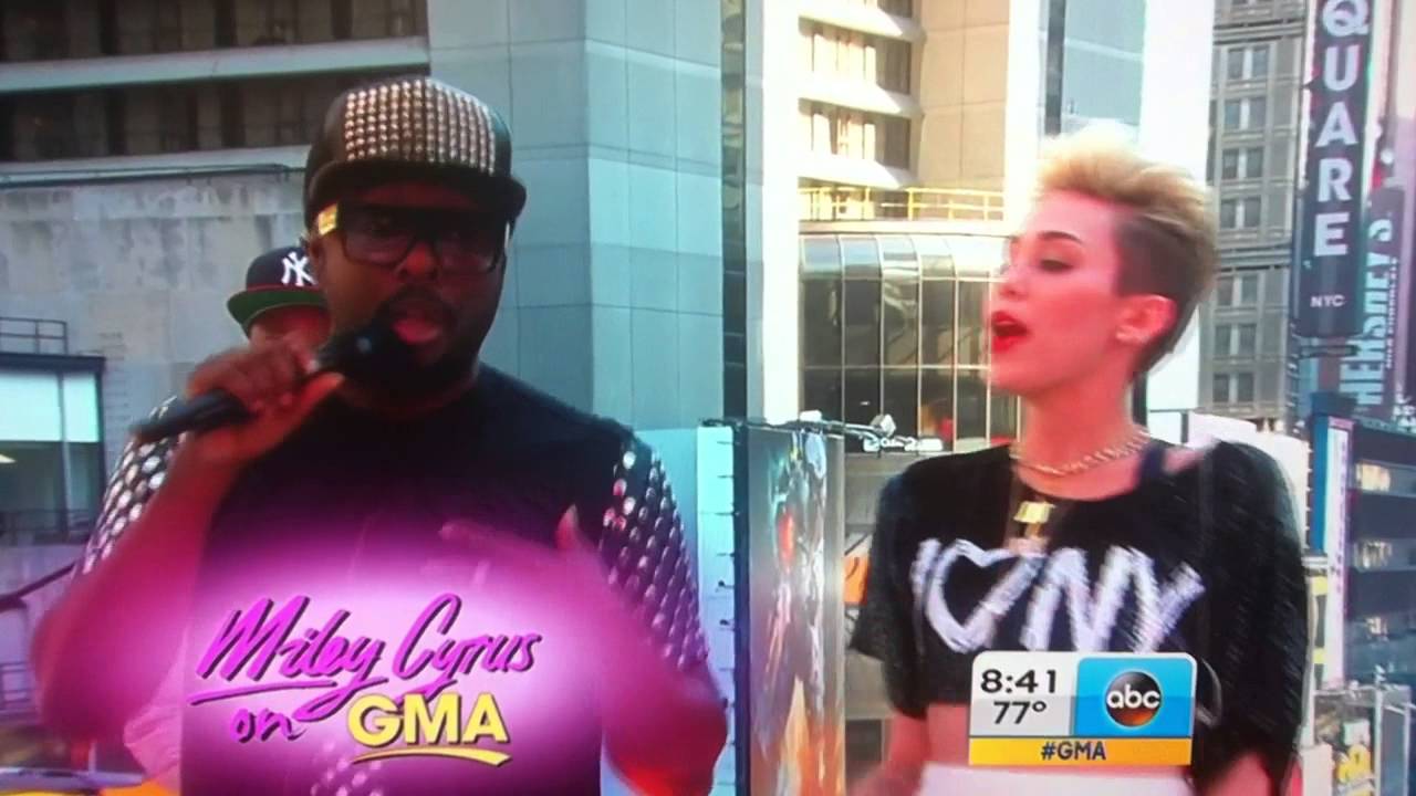Miley Cyrus & Will.i.am. - Good Morning America - Performing "Fall Down ...