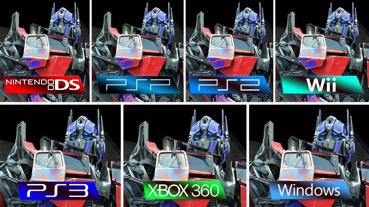 Transformers The Game (2007) DS vs PSP vs PS2 vs Wii vs PS3 vs XBOX 360 ...