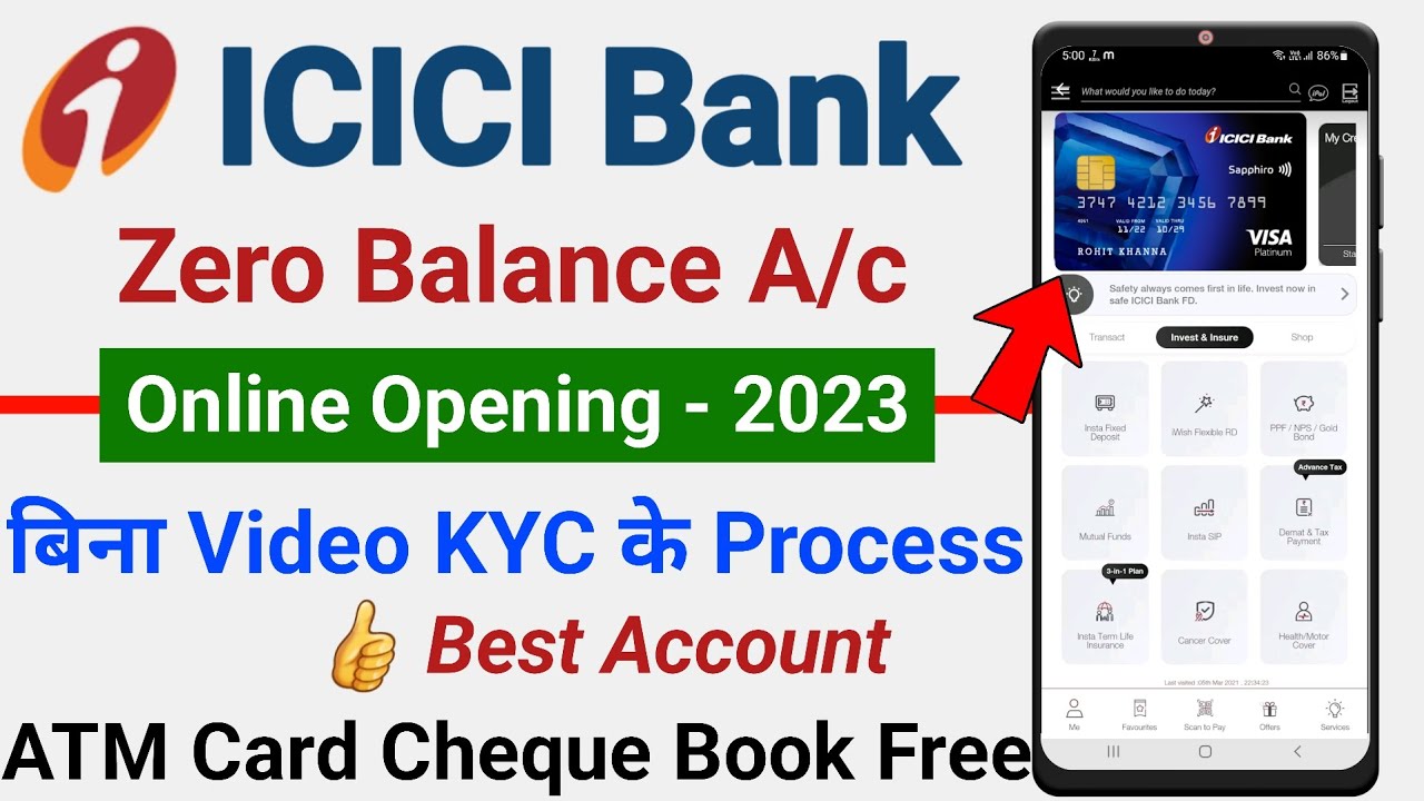 how to open icici bank account online | icici zero balance account ...