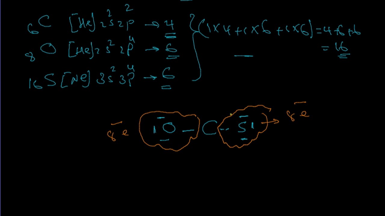 Lewis Structure COS - YouTube