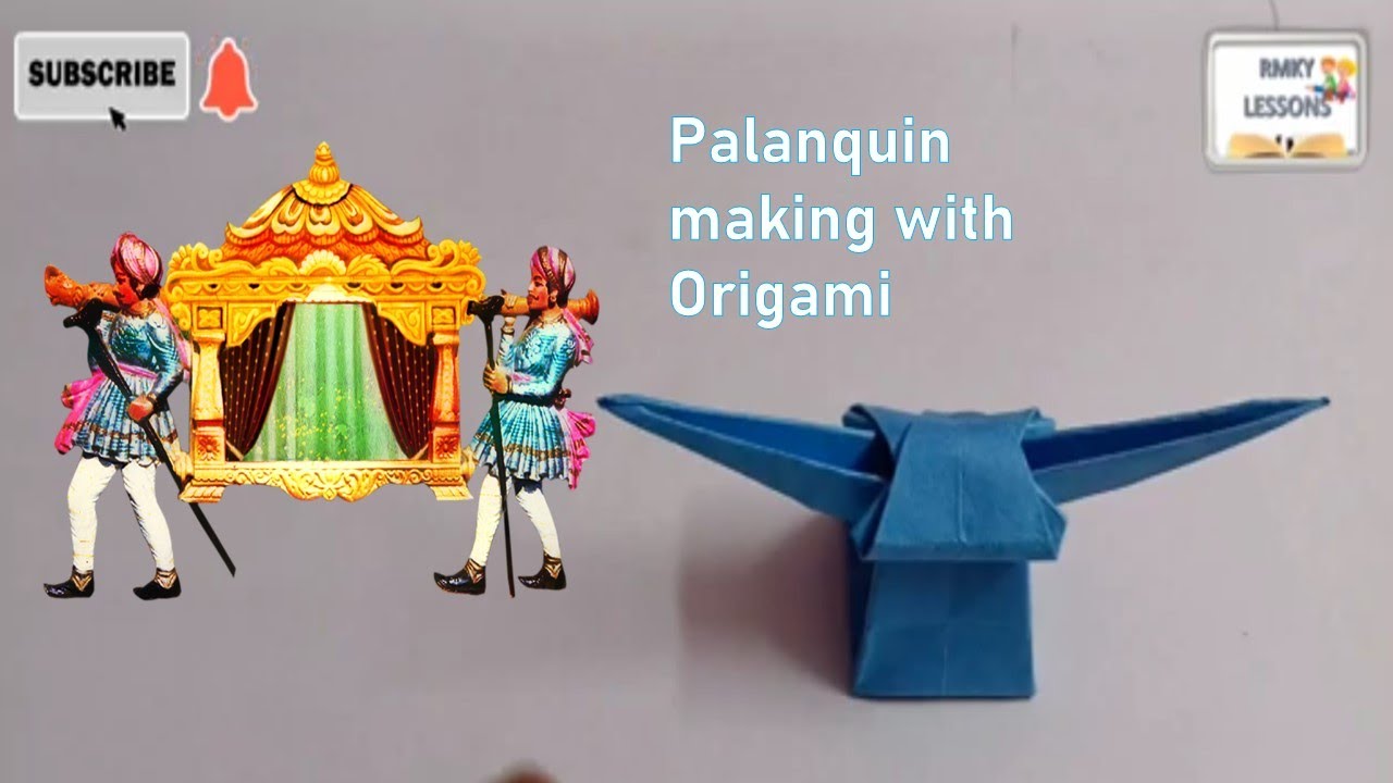 Origami - palanquin making with origami | DIY|No glue and No scissors ...