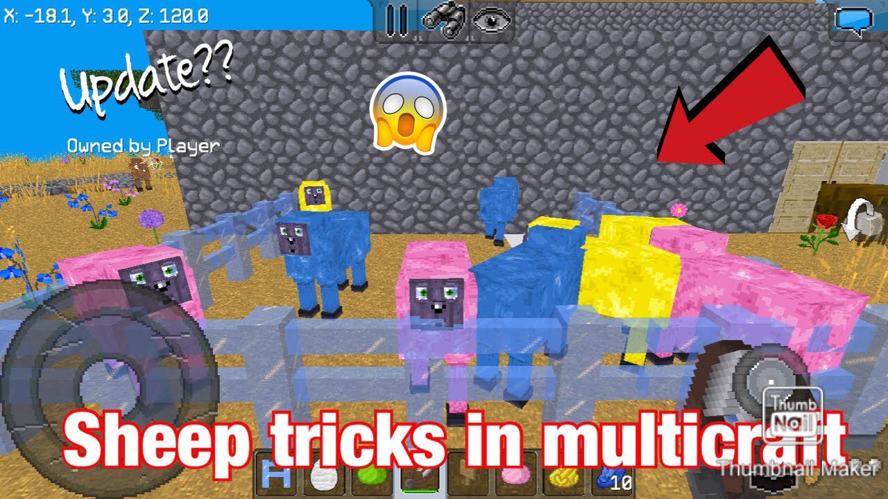Cool Sheep tricks and hacks in multicraft *so cool* 😎 - YouTube