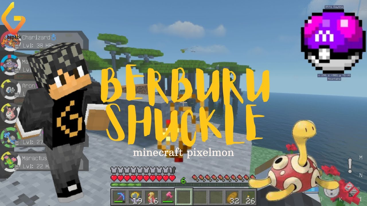 MINECRAFT PIXELMON : BERBURU SHUCKLE - YouTube