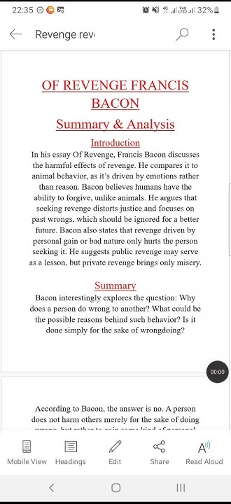 Of Revenge by Francis Bacon Summary & Analysis Explained | #literature ...