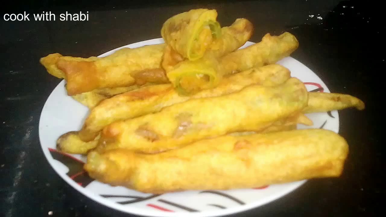 ramzan special mirchi wada/ how to make tasty mirchi pakoda - YouTube