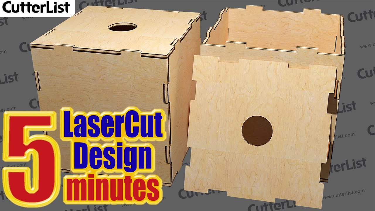 Laser Cut Design in 5 min., Simple design for beginners, Illustrator ...