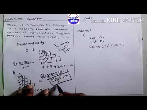 solving handshake problem using c - YouTube