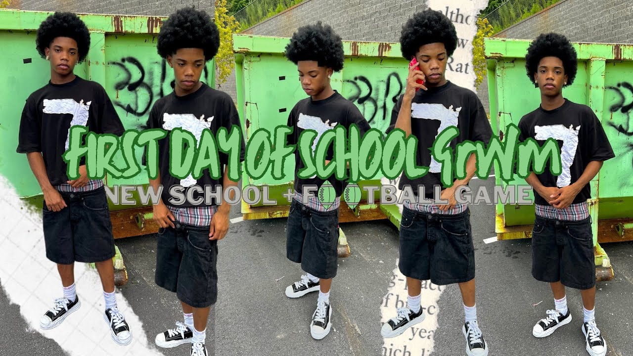 GRWM: FIRST DAY OF SCHOOL + VLOG “ junior year “ At New School ...