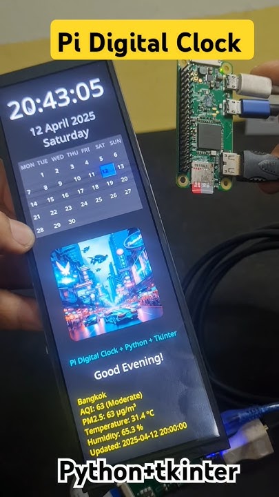 Pi Digital Clock 3 : Auto-start on boot+Python +Tkinter #trending #rpi ...