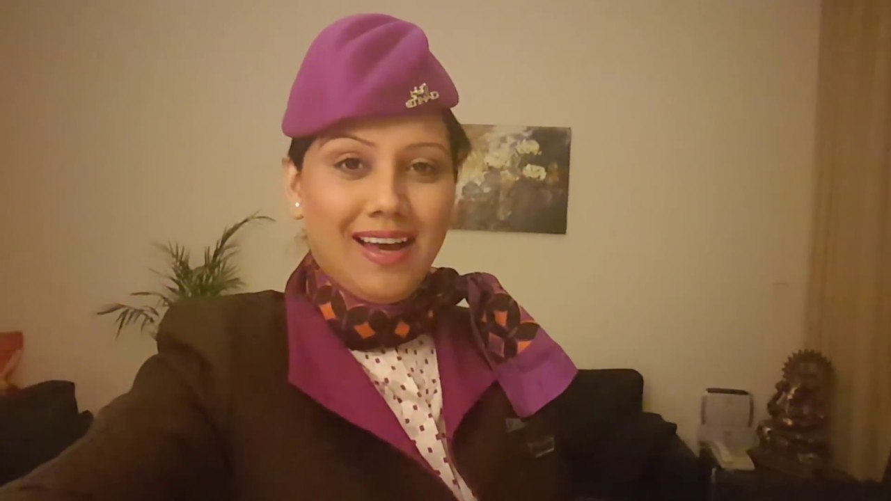 Going for my Flight-Mamta Sachdeva Cabin Crew In Uniform - YouTube