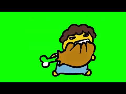 Shedletsky eating fried chicken Green Screen 1 hour loop - YouTube