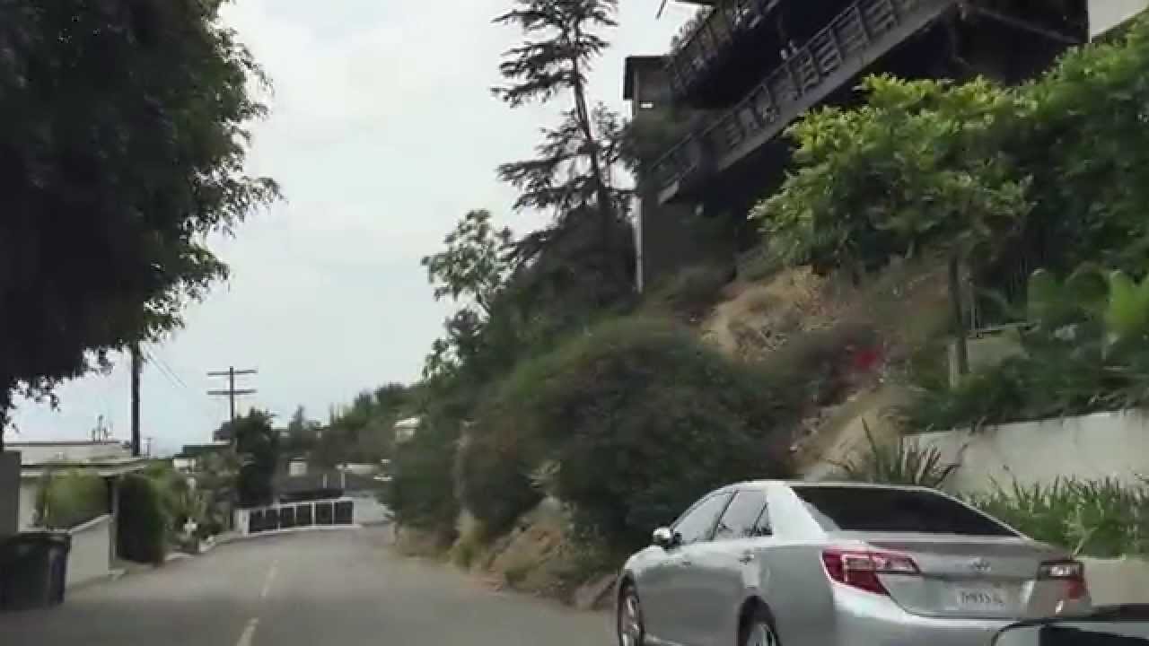 Take a driving tour with me of Sunset Plaza Drive in the Hollywood ...