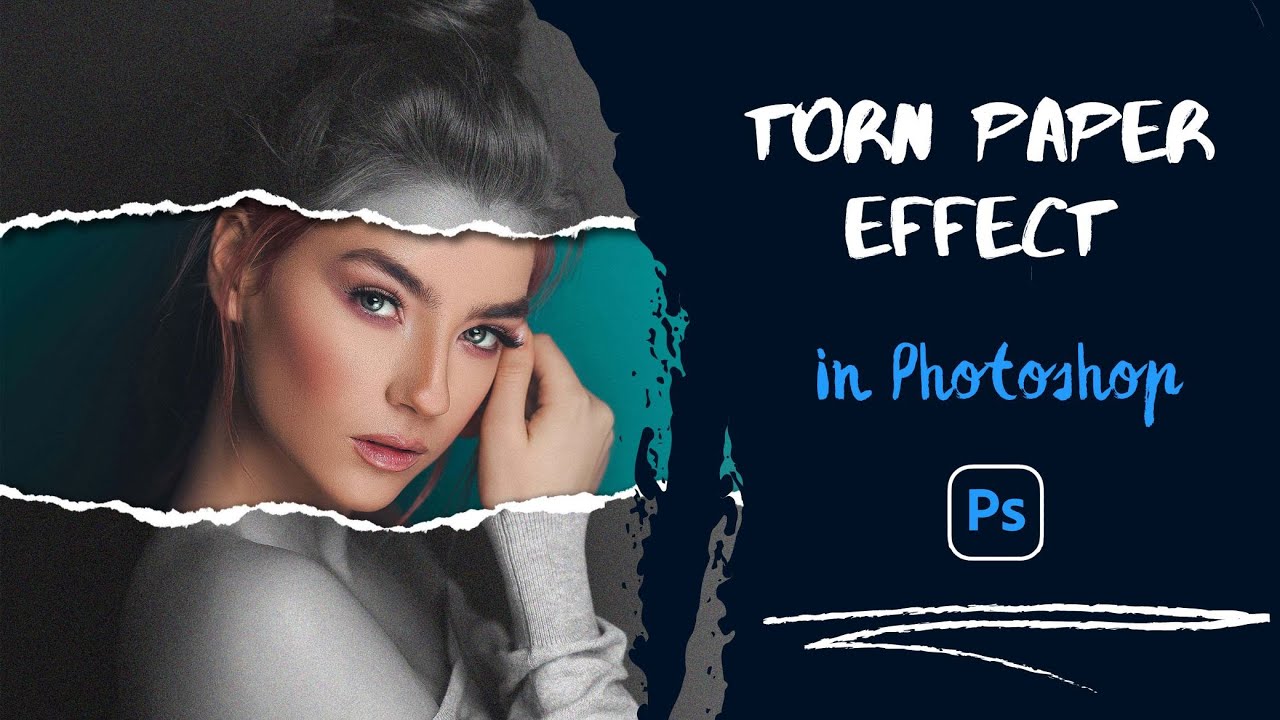 Torn paper effect | photoshop tutorial - YouTube