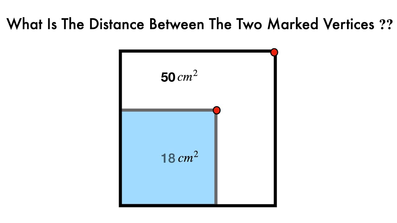 What Is The Distance Between The Two Marked Vertices ?? | Math Puzzle ...