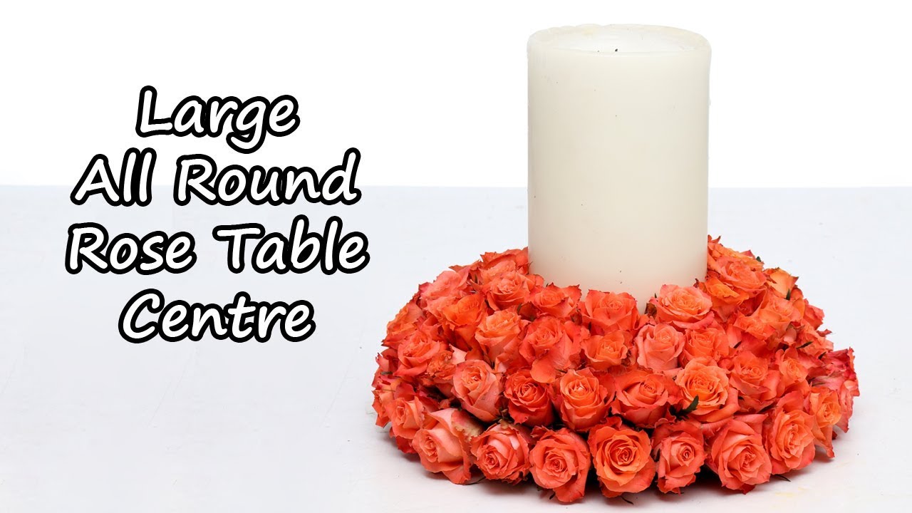 How To Make An All Round Rose Posy Table Centre - YouTube