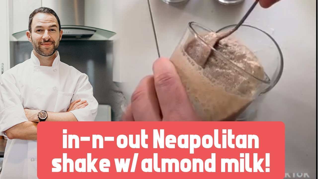 Healthy In-n-out Neapolitan Shake w/ Almond Milk! - YouTube