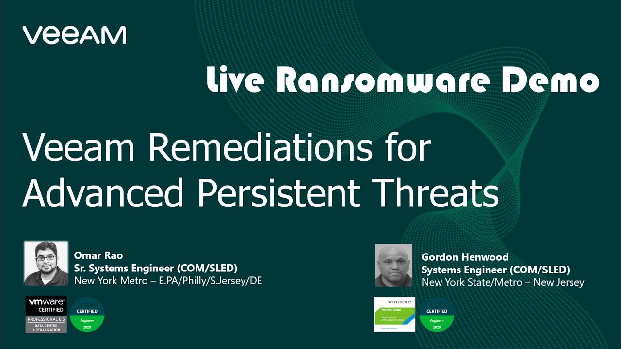 Live Ransomware Demo - Recover with Veeam! - YouTube