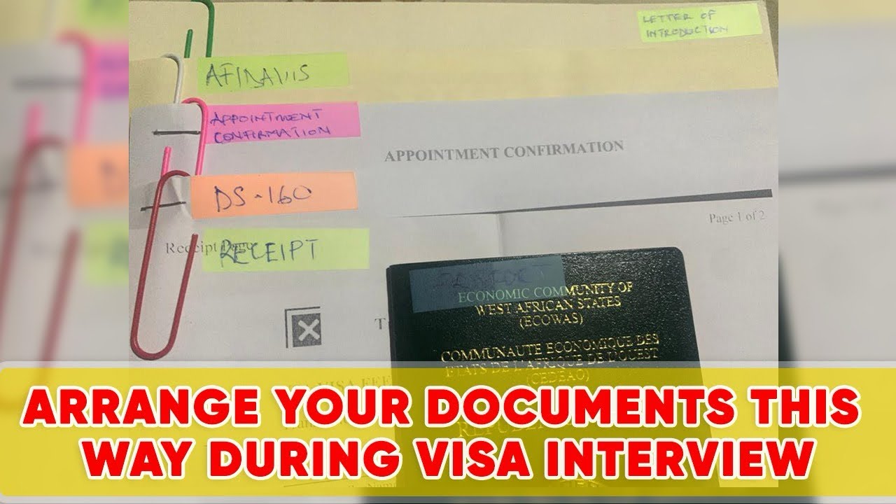 Arrange your VISA documents this way when going for the interview 🇺🇸 ...