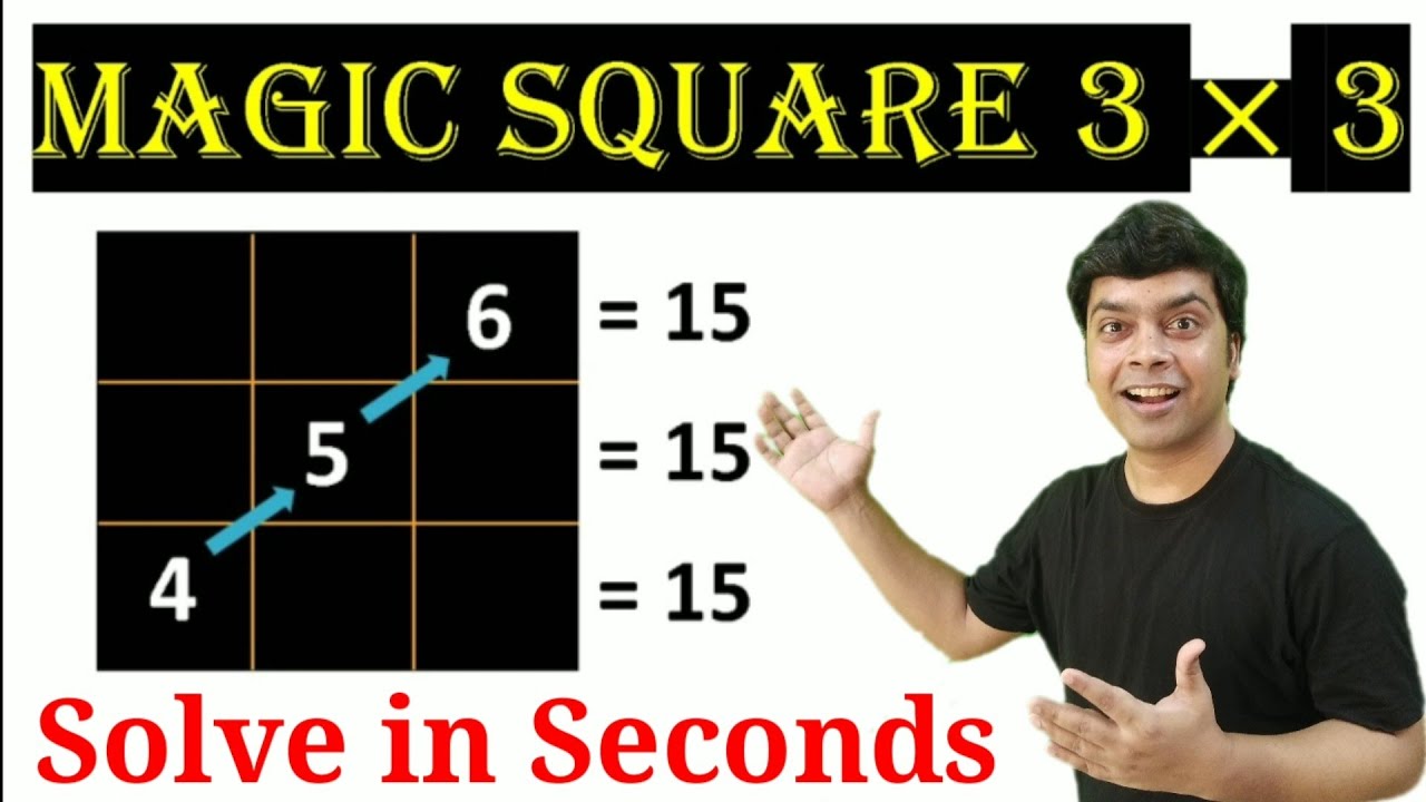 Magic Square 3 X 3 Maths Trick How To Solve Magic Square Easily Magic Square 3 X 3 Maths Trick How To Solve Magic Square Easily