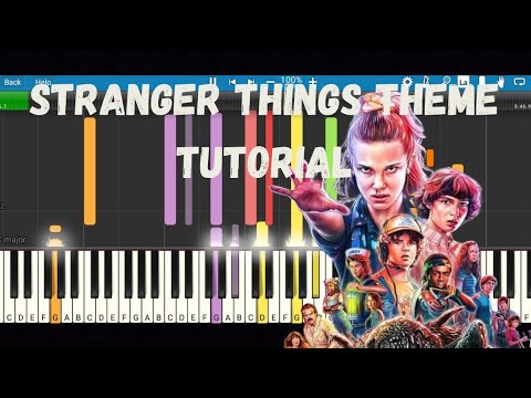 Stranger Things Theme Song tutorial with sheet Music | Synthesia ...