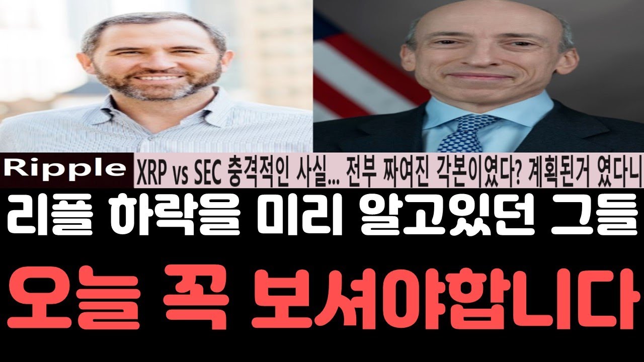 리플전망 리플 Xrp 애초에 하락을 미리 알고있었다 의도적인 계획과정 폭로됐다 오늘 영상은 꼭 보셔야합니다 리플전망 리플호재 리플급등 리플코인 리플소송