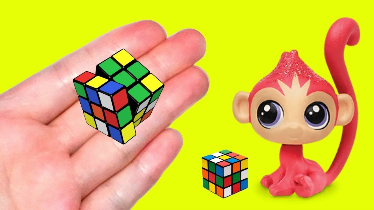 DIY Miniature Rubik's Cube - How to Make LPS Crafts, LPS Stuff, Doll ...