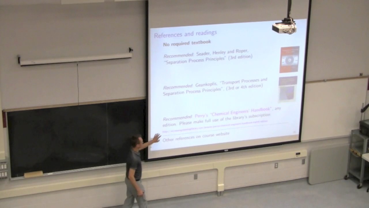 Separation Processes - 4M3 - 2013 - Class 01A - YouTube