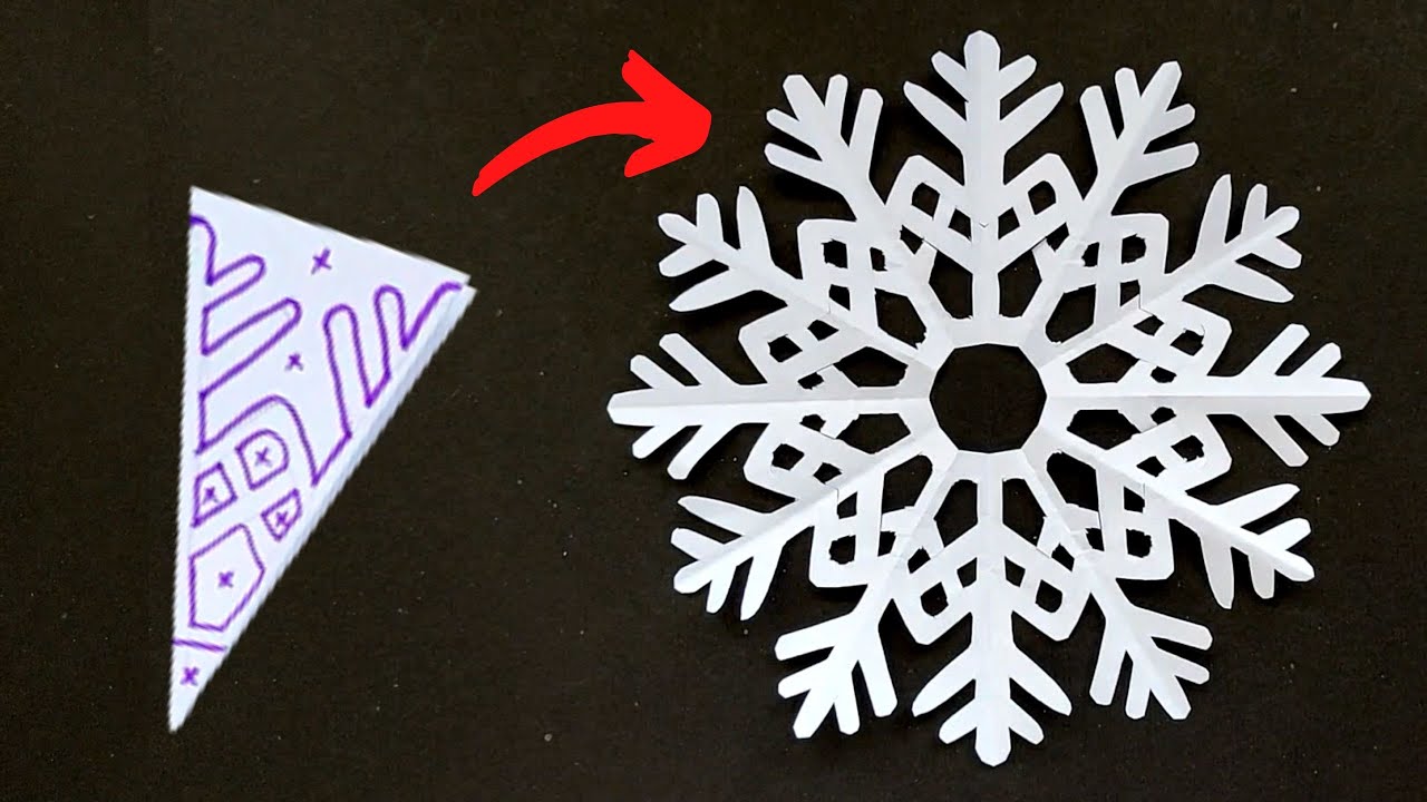 How to make easy paper Snowflakes, DIY Snowflake Ideas | 12 Point Tiny ...